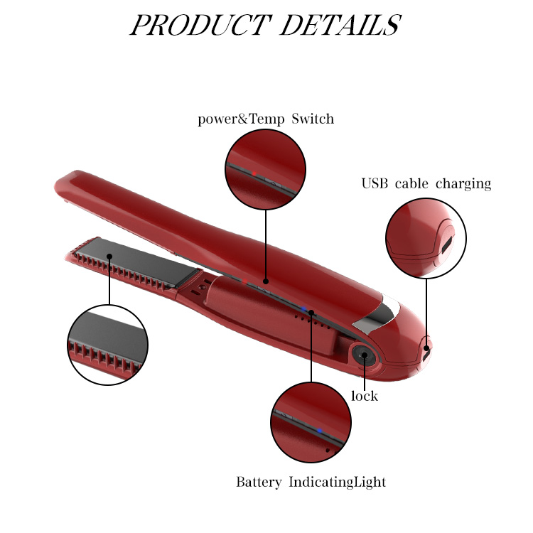 Wholesale Portable Nano Titanium Flat Iron | Magnetic Wireless Charging ...